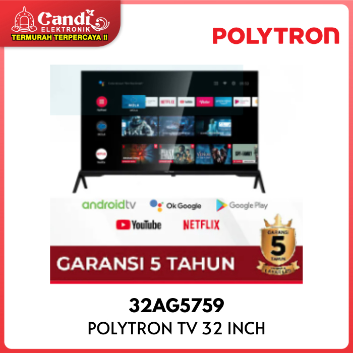 Jual POLYTRON Smart Android TV 32 Inch 32AG5759 | Shopee Indonesia