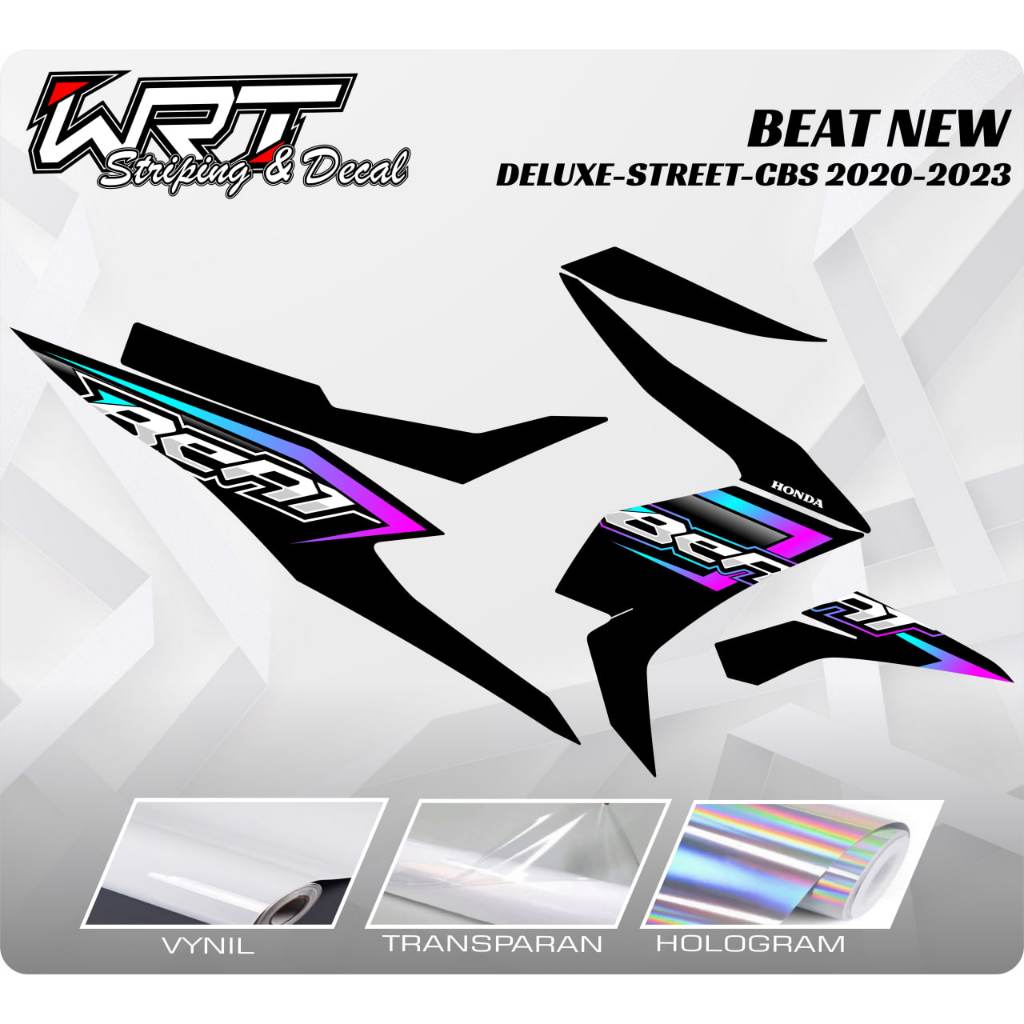 Jual Striping Beat Street/Beat Deluxe/Beat New 2020-2023 Rainbow Simpel ...