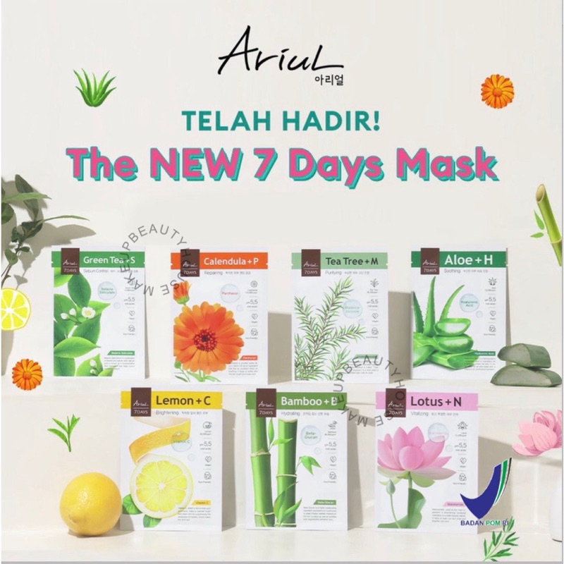 Jual Ariul 7 Days Sheet Mask Lotus + Niacinamide 23 ml | Shopee Indonesia