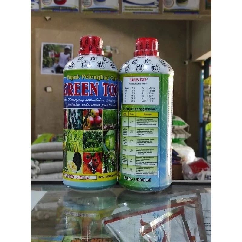 Jual GREEN TOP 1 liter - Pupuk pelengkap cair plus zat perangsang tumbuh tanaman | Shopee Indonesia