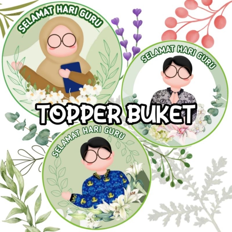 Jual TOPPER GURU / TOPPER BUKET HARI GURU | Shopee Indonesia