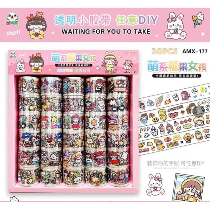 Jual Paket Usaha Rolling Sticker Momo Washi Tape Diy Diary Scrapbook ...