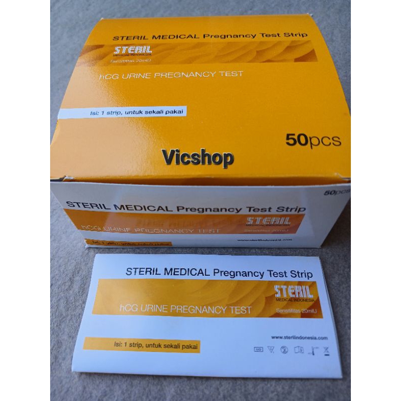 Jual Test Kehamilan Kemasan Box isi 50strip STERIL ANDALAN ONEMED GET ...