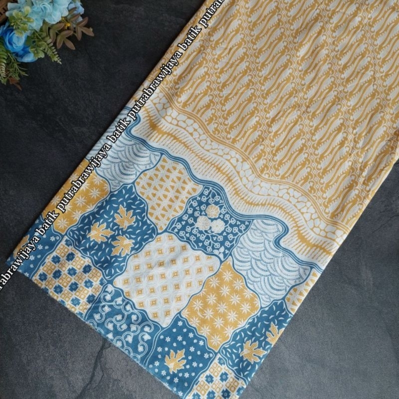 Jual Kain batik printing parang soft pastel bahan tetron rayon halus ...