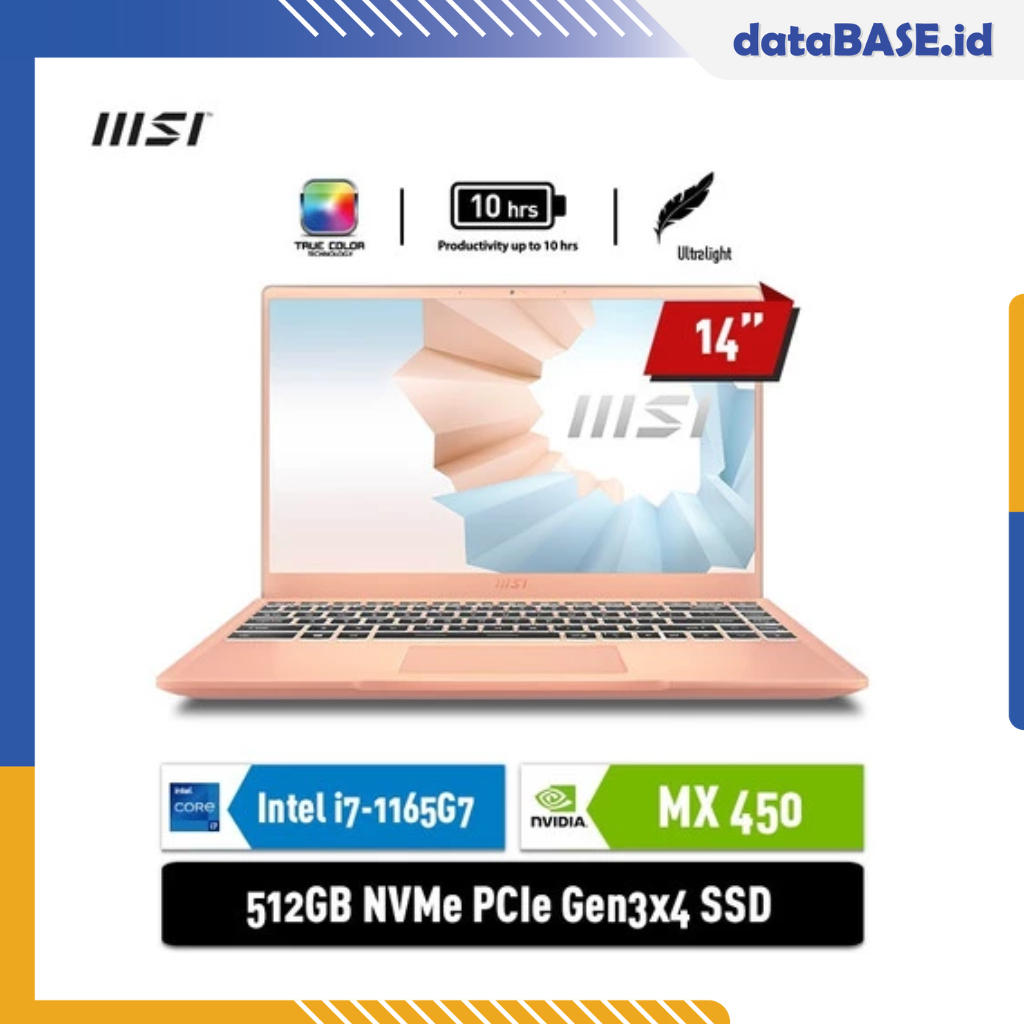 Jual MSI MODERN 14 B11SB | I5-1155G7 | MX450 2GB | Shopee Indonesia