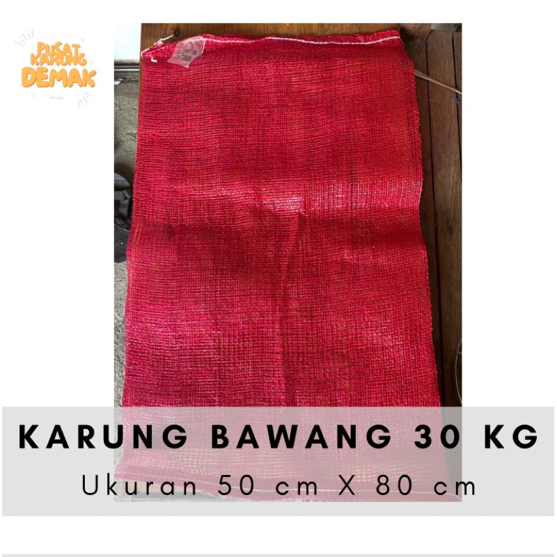 Jual [10 pcs] (50 x 80 cm) Karung Bawang Merah kuning Merk Hasil 25 kg ...