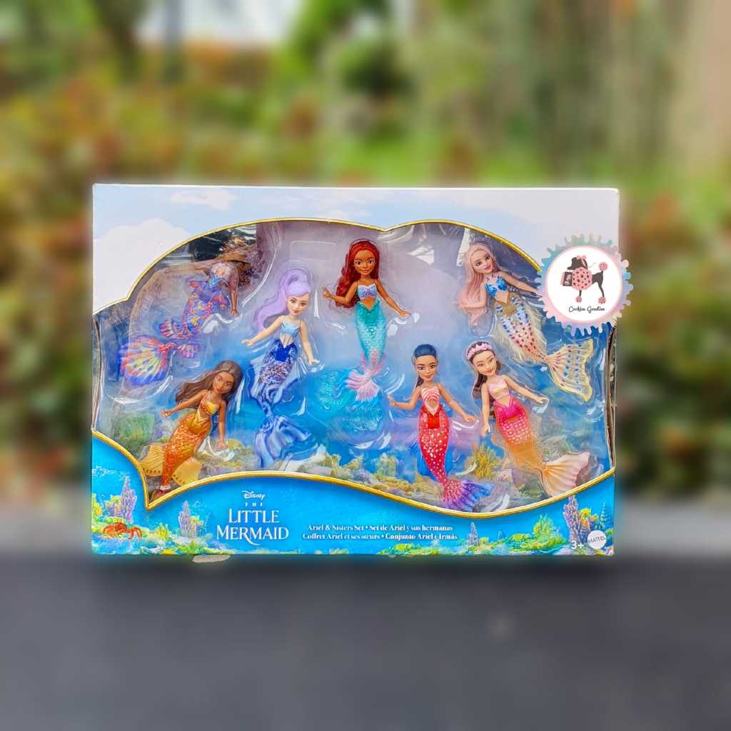 Jual The Little Mermaid Ariel and Sisters Doll Set with 7 Mermaid Dolls ...