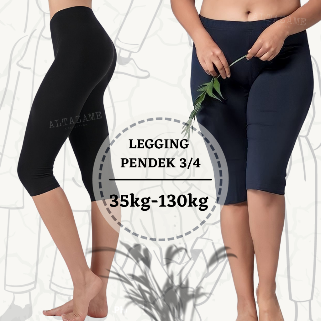 Jual Legging Pendek 3/4 Up to 110kg | Shopee Indonesia