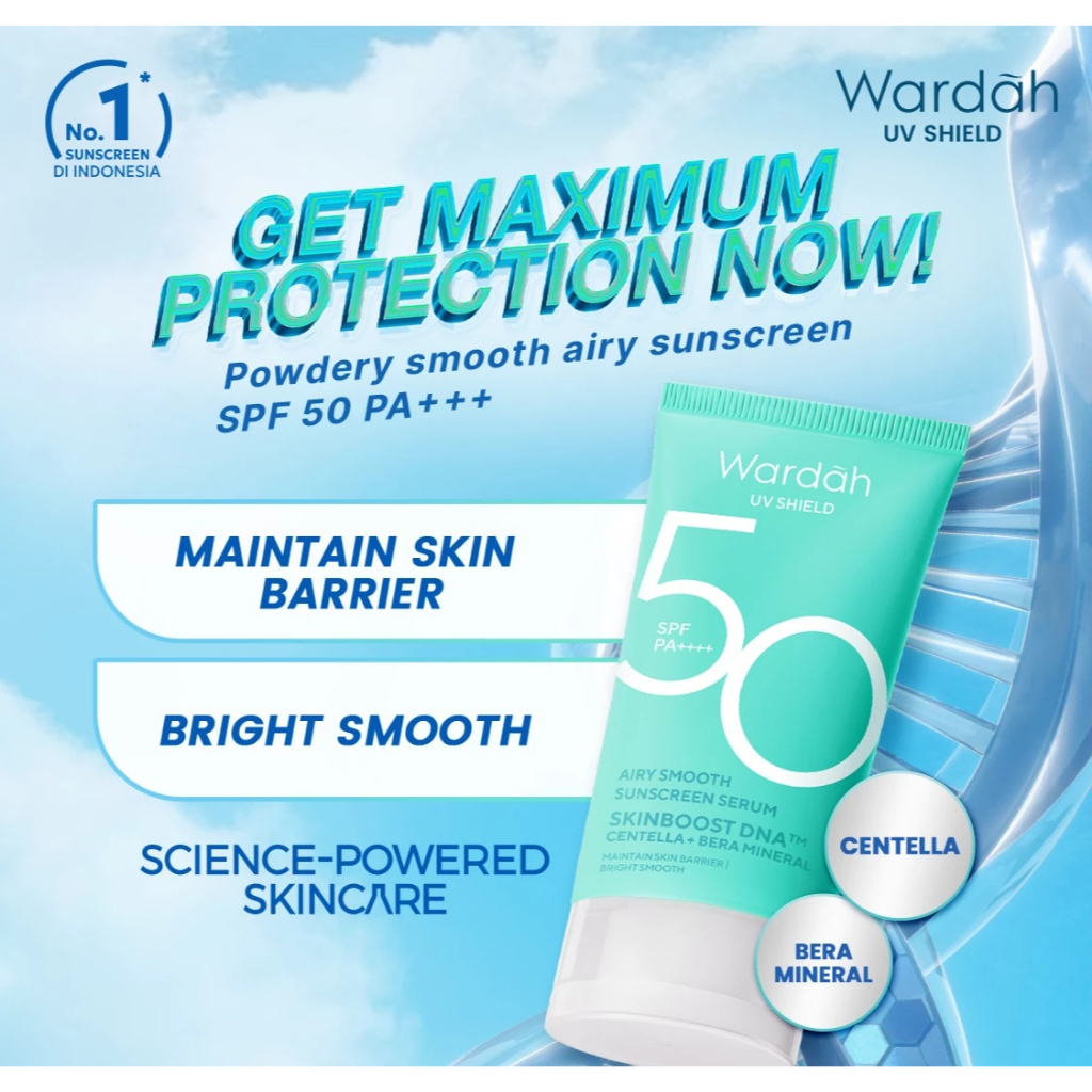 Jual WARDAH UV SHIELD AIRY SMOOTH SUNSCREEN SERUM SPF 50 PA++++ [ AIRY ...