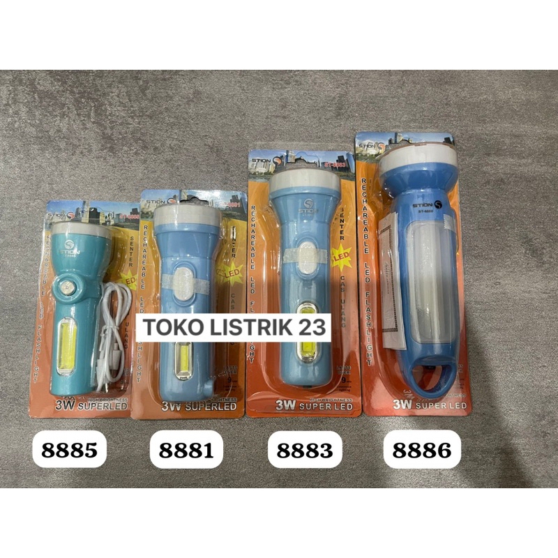 Jual Senter charge mini + emergency LED cob SUPER TERANG (warna random ...