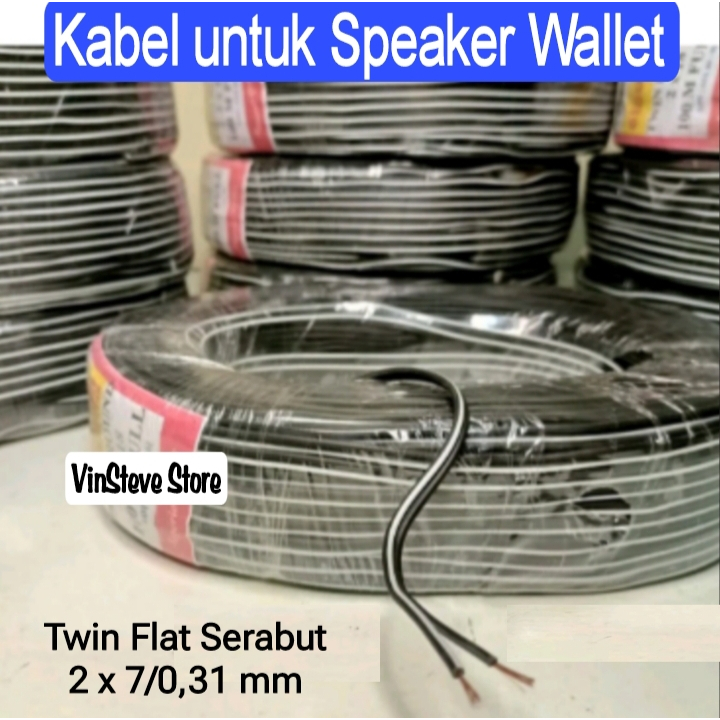 Jual Kabel Serabut Twin Flat Walet 2 x 7/0,31 mm (Harga per meter ...