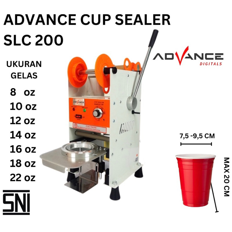 Jual 22 oz bisa / ADVANCE SLC-200 Mesin Es Teh Jumbo Cup Sealer Mesin ...