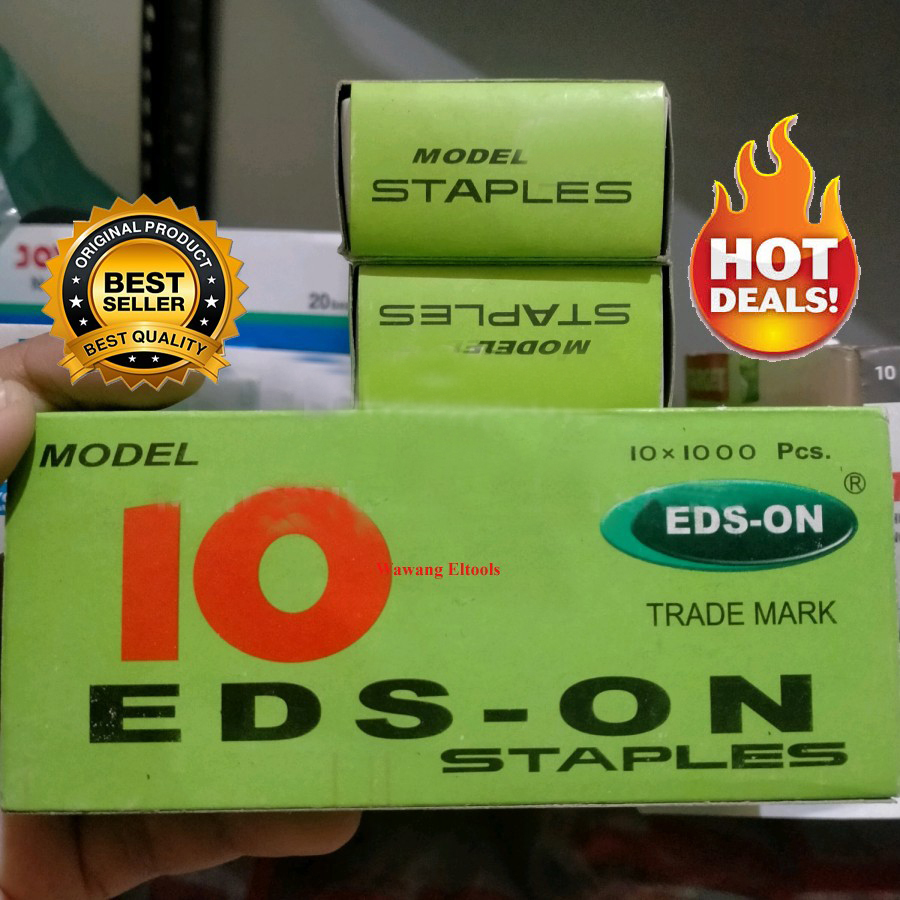 Jual ISI STAPLES EDS-ON (10 pcs) KECIL NO 10 / REFILL STAPLER/ISI 10 ...