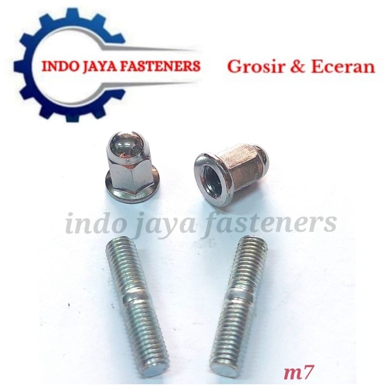 Jual Baut Tanam Knalpot 11 & Mur Topi 11/Baut Tanam Knalpot 7M + Mur 7M SET | Shopee Indonesia