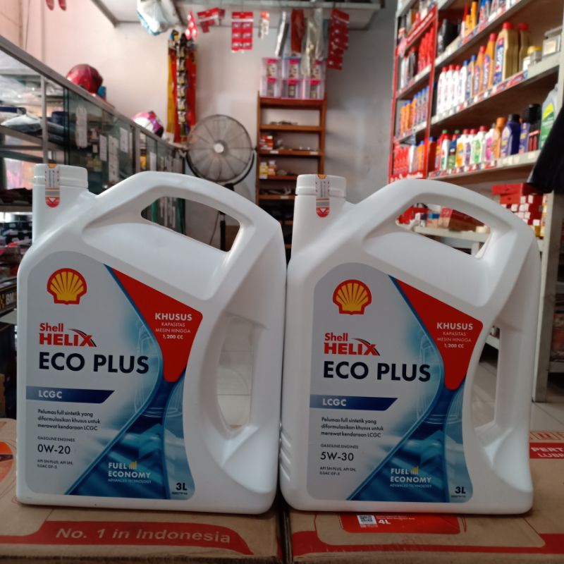 Jual OLI MESIN SHELL HELIX ECO PLUS LCGC 3 LITER 0W20 / 5W30 | Shopee ...