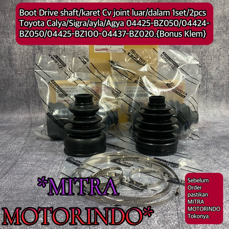 Jual Boot Drive Shaft/Karet CV Joint Luar/Dalam 1 Set/2Pcs Toyota Calya/Sigra /Ayla/Agya 04425 ...