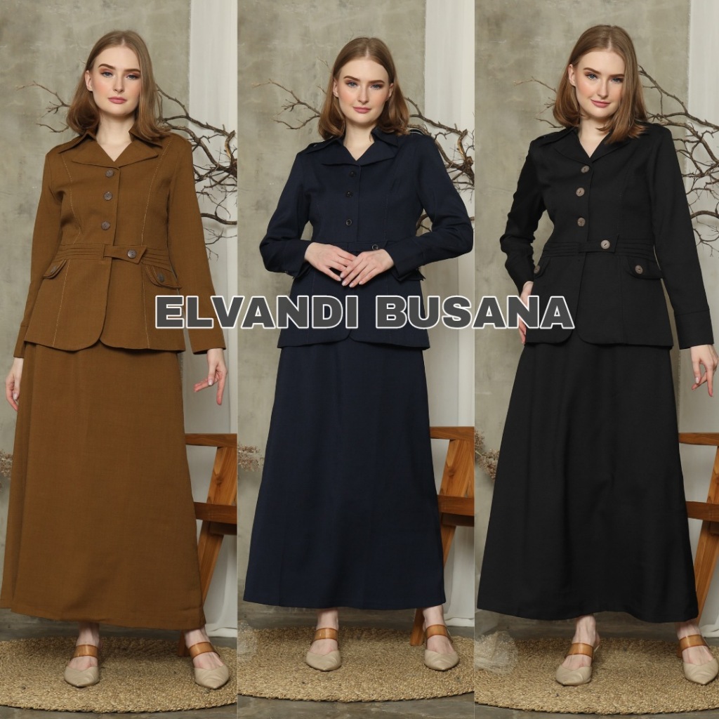 Jual Blazer Wanita Baju Kerja Kantor Seragam Dinas PDH PNS Pemda Guru ASN Wanita kode 6603 PA ...