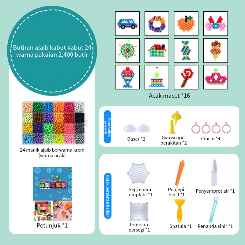 Jual FUNTOY 600/1000/1500/2400/4800/6000 PCS DIY Anak Magic Water Beads ...