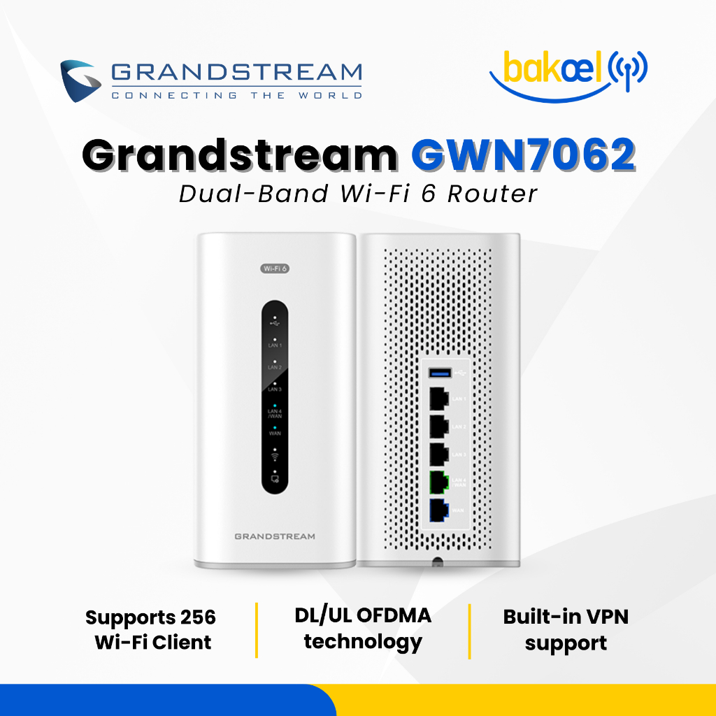 Jual Grandstream GWN7062 | Dual-Band Wi-Fi 6 Router | Shopee Indonesia