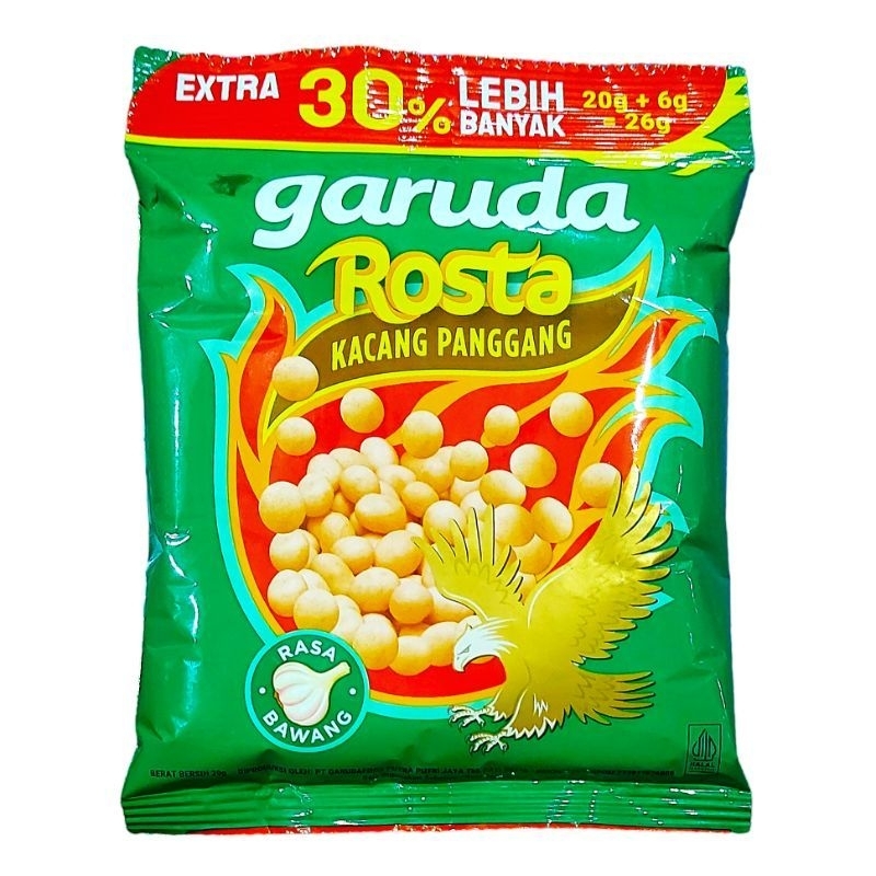 Jual Dipanggang Gak Digoreng: GARUDA ROSTA 20 gr Kacang Panggang Renyah ...
