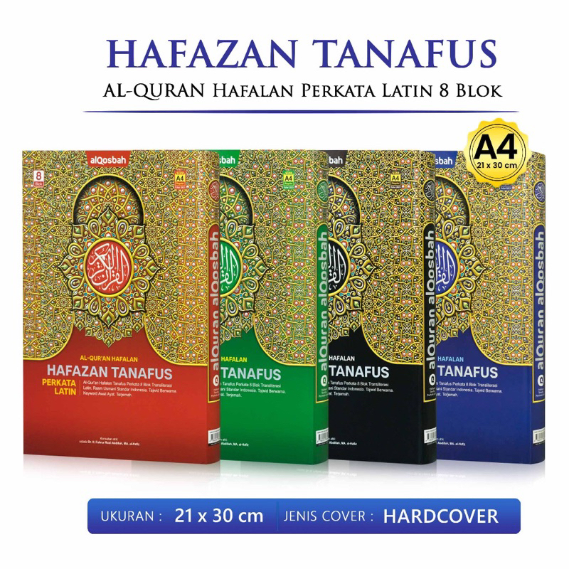 Jual Al Quran Besar Tajwid Hafalan Hafazan Tanafus Perkata Latin 8 Blok Al Quran Ukuran A4 Quran ...