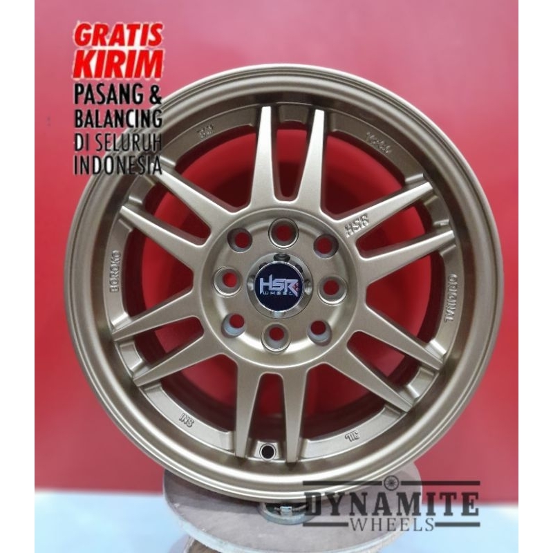 Jual velg mobil ring 14 baut 4x100/4x114,3 velg mobil racing hsr boroko bly01 r14 tuk wuling ...