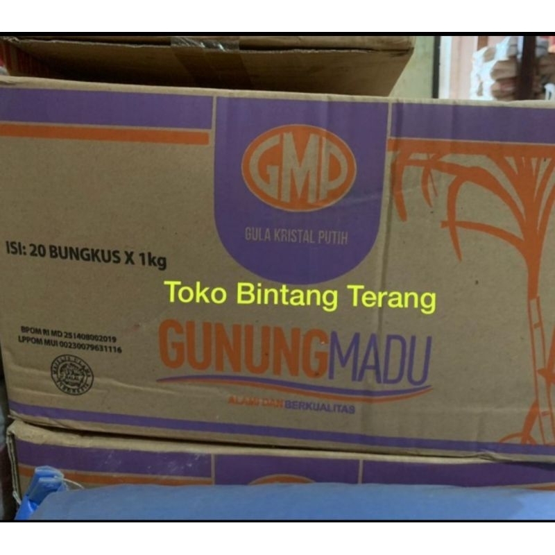 Jual [Kargo] Gula Pasir Putih GMP Gunung Madu 1 kg x 20 bungkus 1 Dus Karton 20 kg | Shopee ...