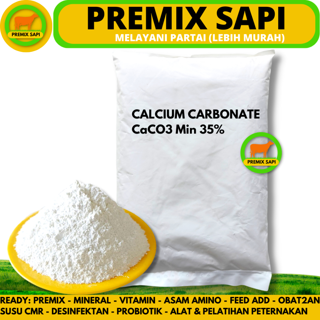 Jual CALCIUM CARBONATE 1KG - Kalsium Karbonat CaCO3 Feed Grade Kalsium ...