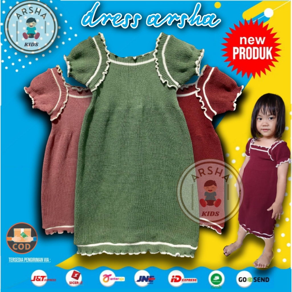 Jual DRESS RAJUT ANAK PEREMPUAN BAJU DRES ANAK PEREMPUAN DRESS BALON ...