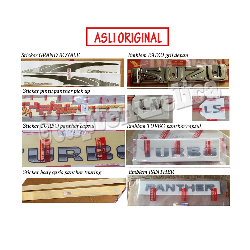 Jual ORI Stiker Sticker Emblem Logo Tulisan List Bodi TURBO PANTHER ...