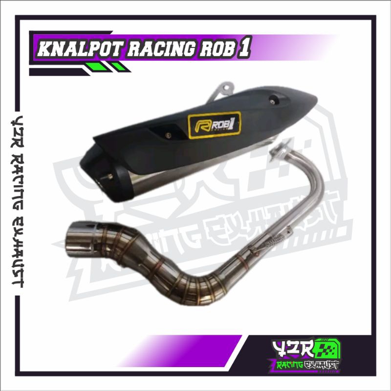 Jual KNALPOT RACING ROB1 FULL SYSTEM PCX 150 AEROX 155 NEW NMAX 155 NEW ...