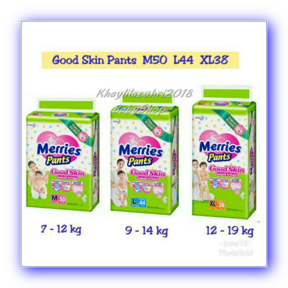 Jual Merries Pants Good Skin NB-S40/M34/L28/XL26/M48/L42/XL38/XXL28 ...