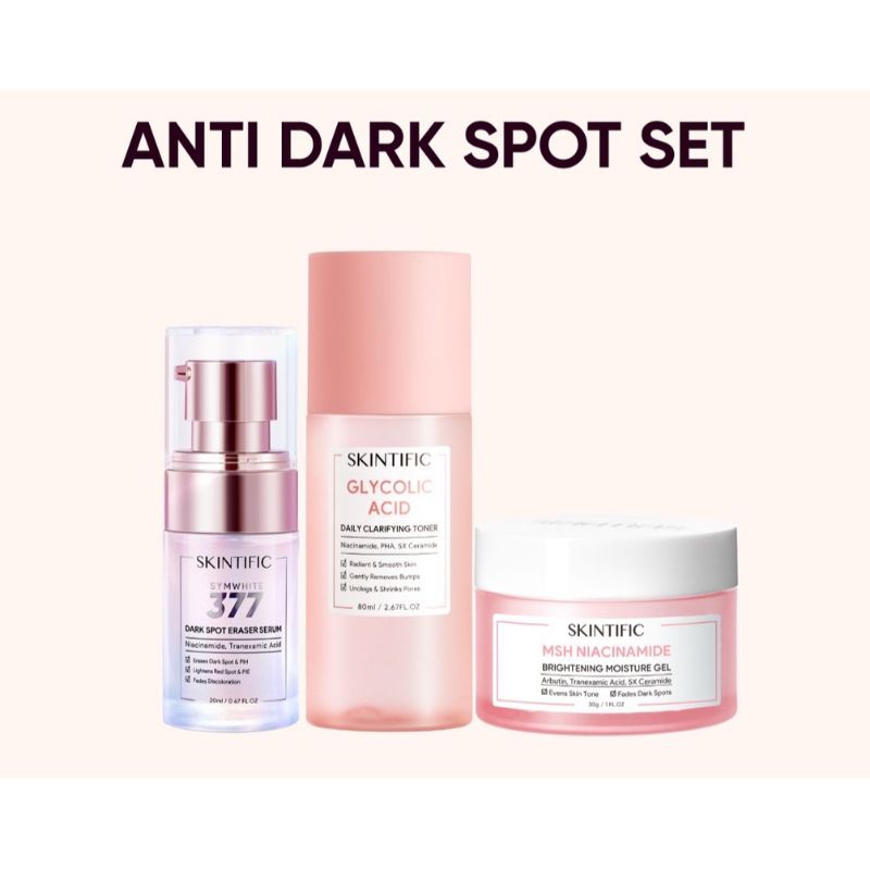 Jual Skintific 3 pcs Paket Skincare glowing set / anti dark spot set ...