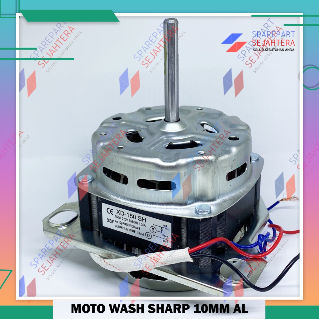 Jual MOTOR DINAMO WASH PENCUCI MESIN CUCI SHARP AS 10 MM 2 TABUNG ...