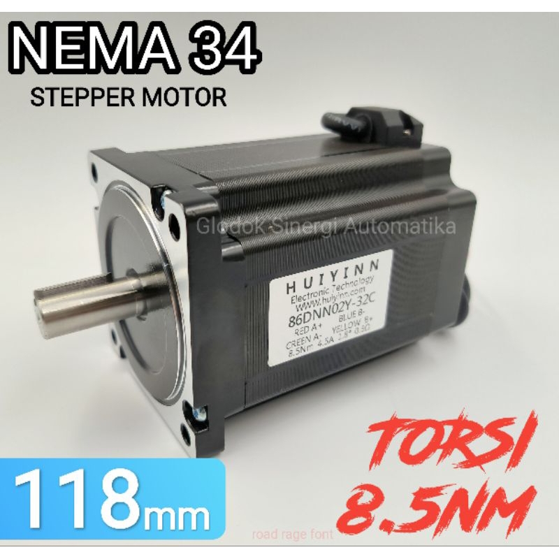 Jual Dinamo Motor stepper steper 86 nema 34 nema34 CNC Router 2 phase ...