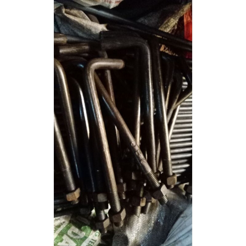 Jual baut angkur angker anchor bolt L m16 16 mm 16mm ( 5/8 ) x 30 cm ...