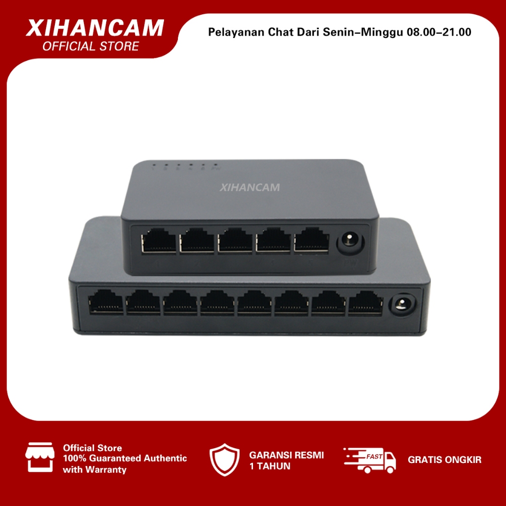Jual XIHANCAM Network Switch Hub 5 Port 8 Port Mini Switch Desktop ...