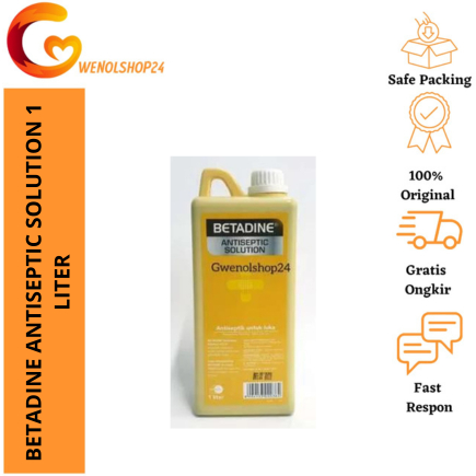 Jual Betadine Antiseptic Solution 1 Liter / Betadine Sol 1 Liter / Antiseptic Luka | Shopee ...