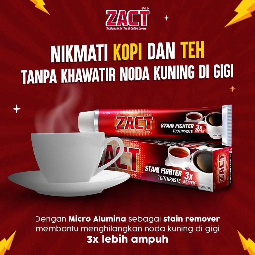 Jual Zact Pasta Gigi Penghilang Noda Akibat Rokok, Teh, dan Kopi | Shopee Indonesia