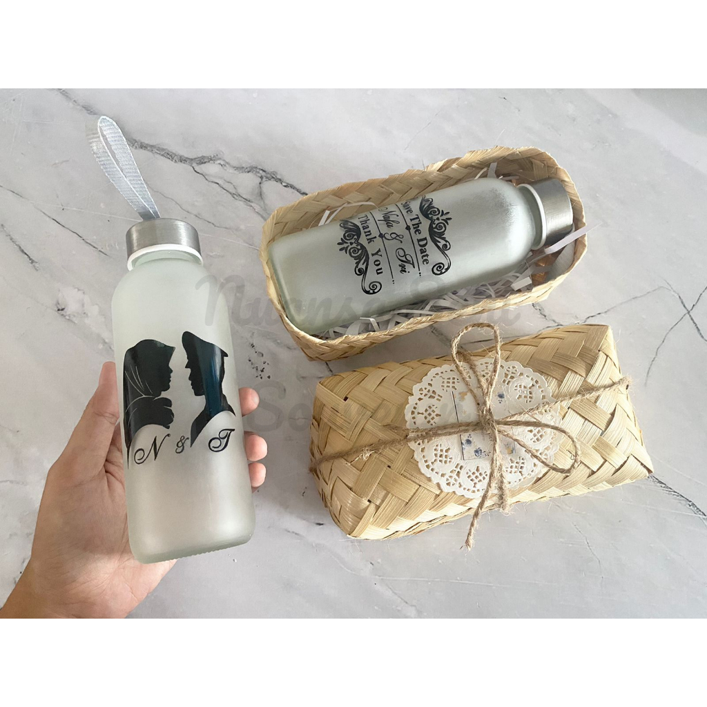 Jual Tumbler Botol Doff 420ml Botol Termos Kaca Minum Botol Infused ...