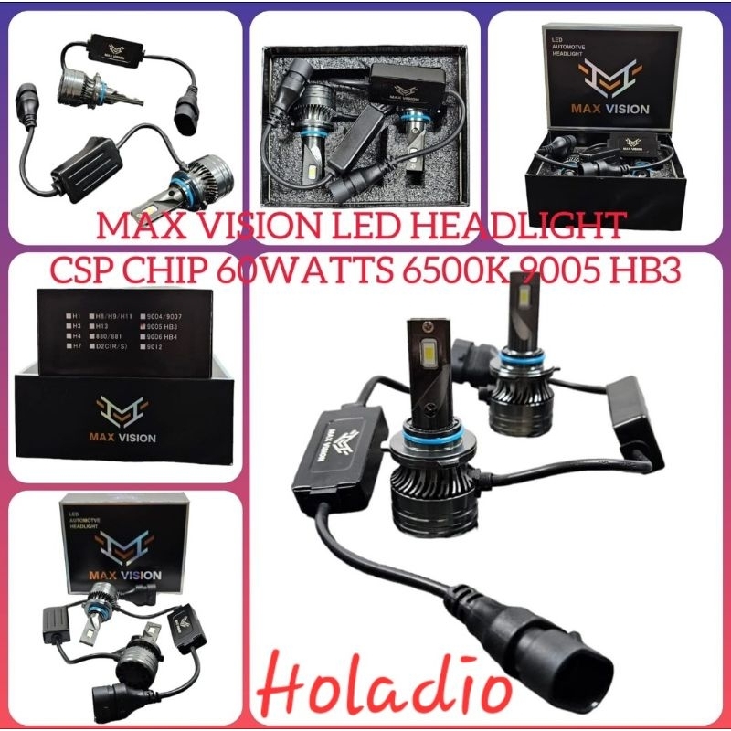 Jual MAX VISION LED HEADLIGHT CSP CHIP 60WATTS 6500K - 9005 HB3 | Shopee Indonesia
