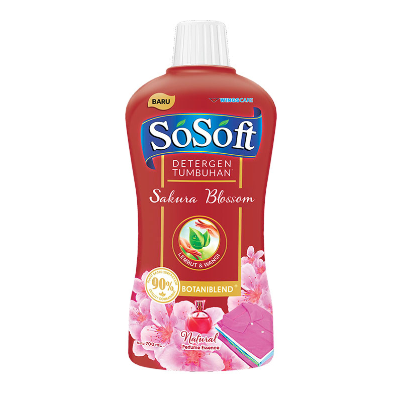 Jual SoSoft Deterjen Cair Konsentrat Tumbuhan Sakura Blossom Botol 700 ...