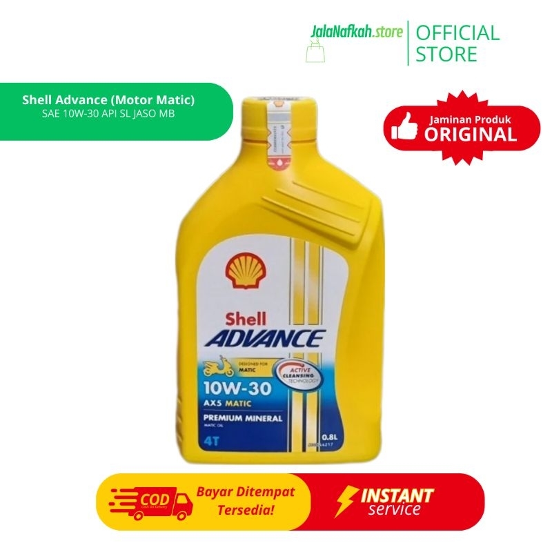 Jual Shell Advance AX5 Scooter 10W-30 SL JASO MB | 800ml | Shopee Indonesia