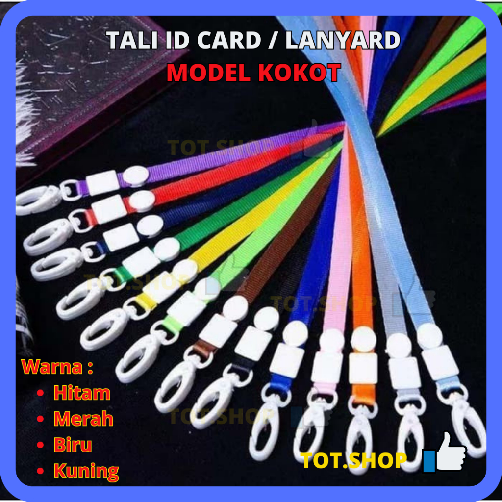 Jual LANYARD TALI ID CARD Model Kokot Tali Pengait Gantungan ID Card ...
