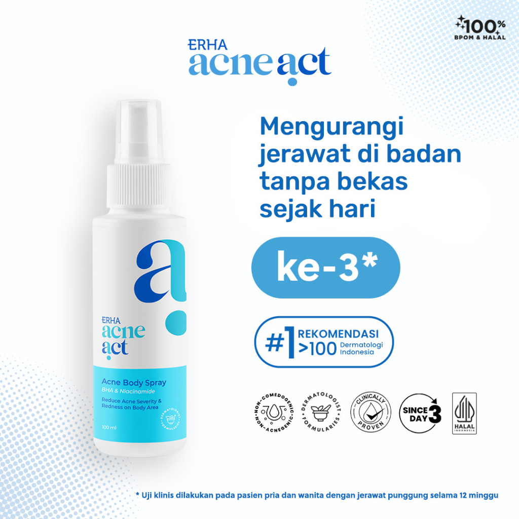 Jual ERHA Acneact BHA & Allantoin Acne Body Spray 100 ml | Shopee Indonesia