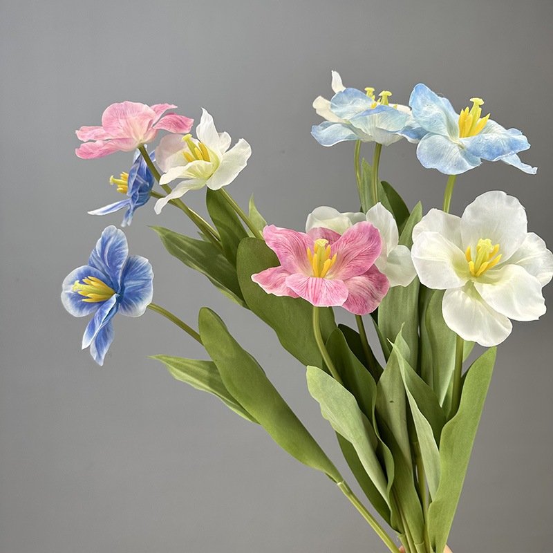 Jual Blooming Tulip Mekar Semi Latex Artificial Flower Bunga Dekorasi ...