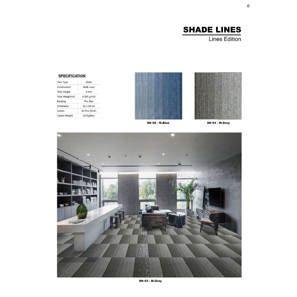 Jual Karpet tile Shade lines tebal 5mm | Shopee Indonesia