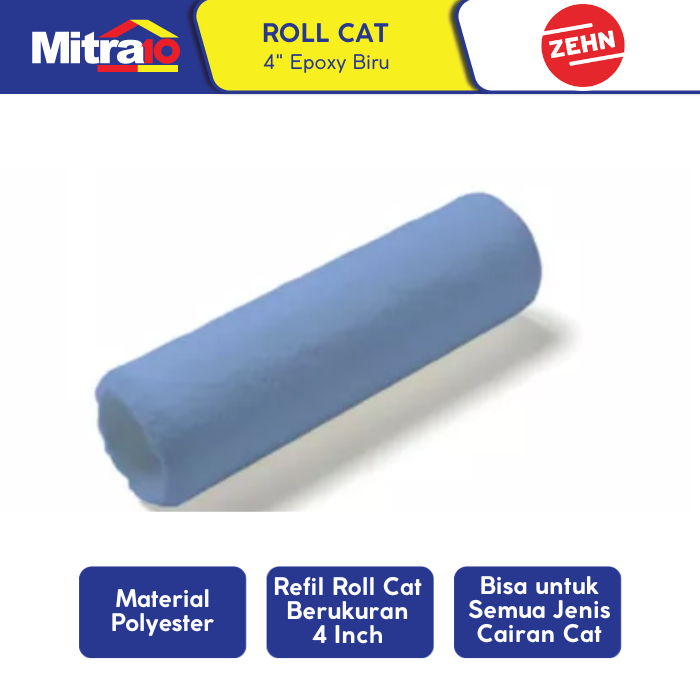 Jual Rol Cat Epoxy Zehn 4 Inch Biru - Epoxy Roller Cover | Shopee Indonesia