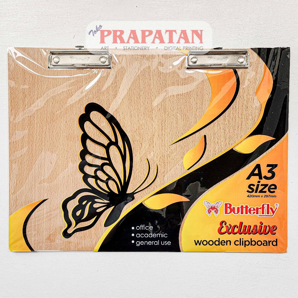 Jual Butterfly Wooden Clipboard A3 | Papan Jalan A3 | Papan Ujian ...