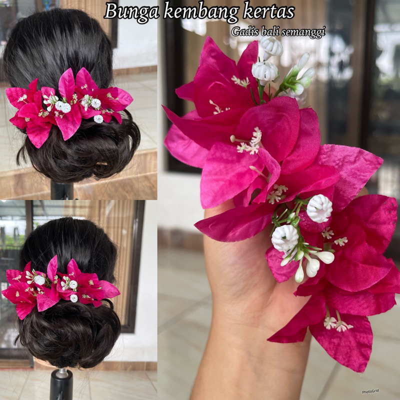 Jual semanggi bunga kertas/ bunga hair do | Shopee Indonesia